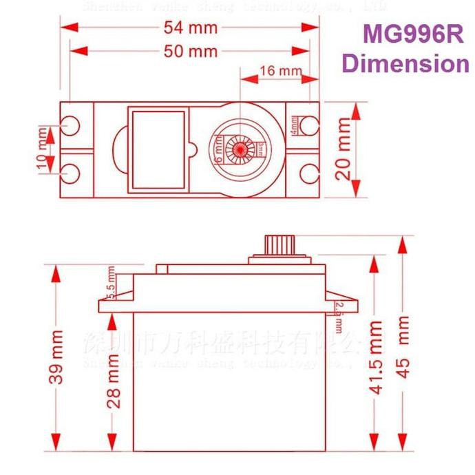 Jual MG996R Micro Servo MG996 Metal Torque Arduino Gear Tower Pro Hi ...