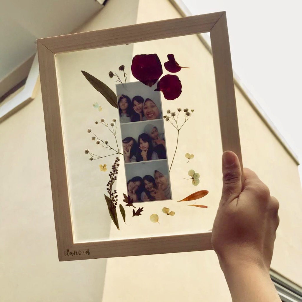 Jual Pressed Flower Frame (single frame) stripe photo kayu gift box | Shopee Indonesia