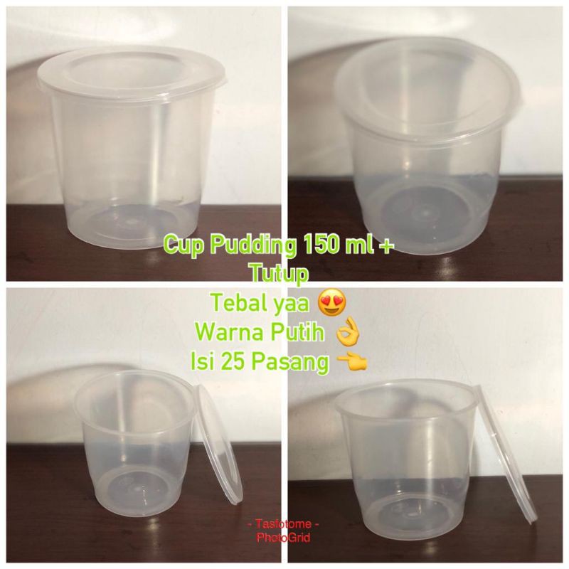 Jual Cup Puding Besar Tebal 150 ml Cup Pudding Agar Ager Tebel Bagus ...