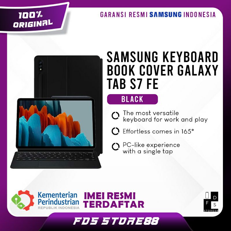 Jual Casing Samsung Keyboard BookCover Book Cover Hard Flip Case Tab S7 / Tab S8 Tab S7 FE ...