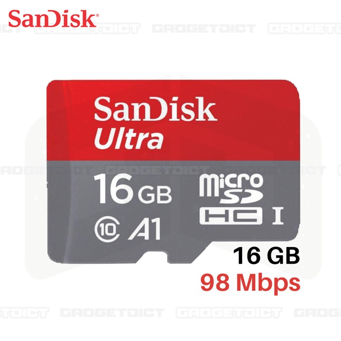 Jual MICRO SD SANDISK A1 16GB ULTRA CLASS 10 UP TO 98 MBPS | SD CARD ...