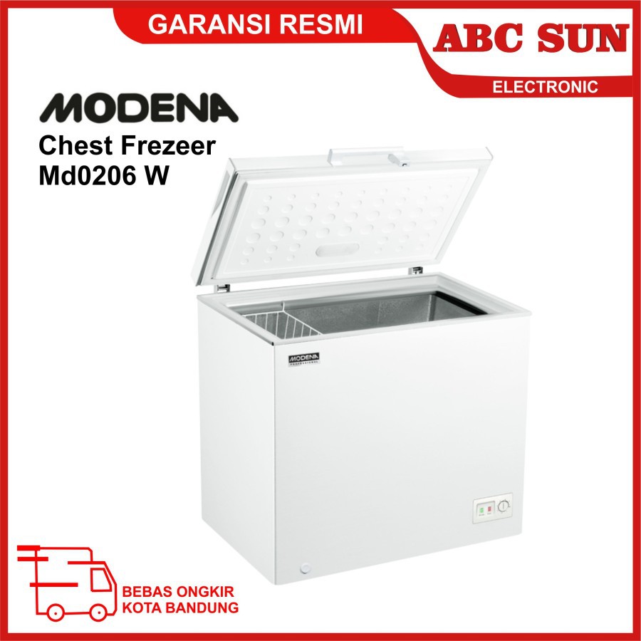 Jual Modena MD0206 W Chest Freezer Box 200L Khusus Bandung | Shopee ...