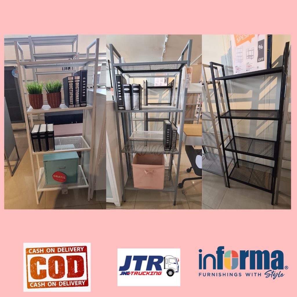 Jual [READY SIAP KIRIM] INFORMA LIBIE RAK BESI 4 TINGKAT 60x35x148 cm ...