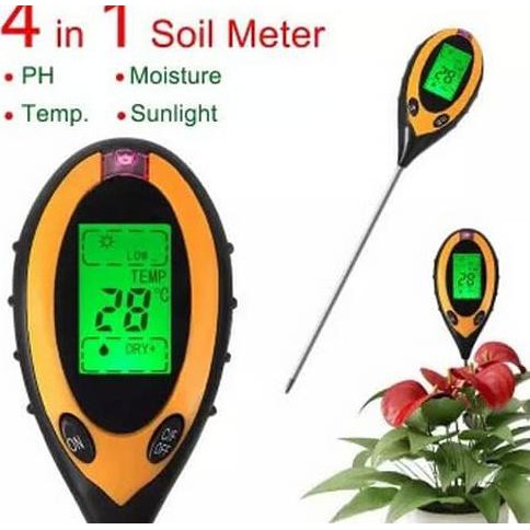 Jual Digital Soil Tester 4 in 1 PH Moisture Sunlight Temperature Meter ...
