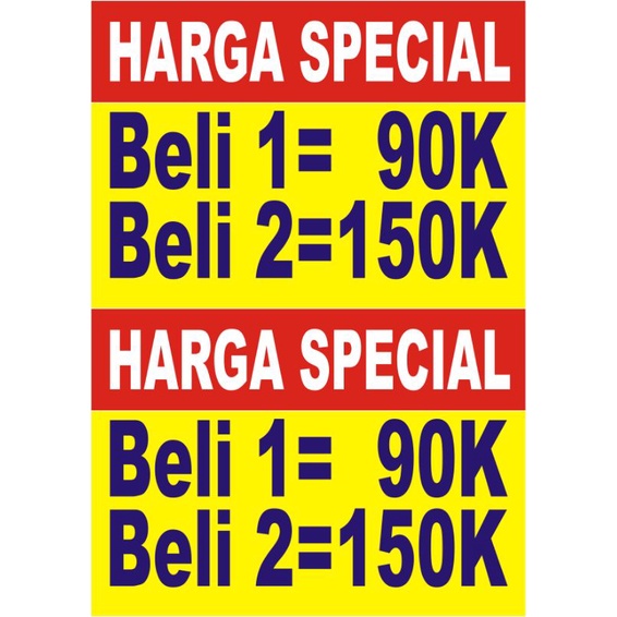 Jual Harga Special / Tag harga / KERTAS TULISAN LAMINATING / KERTAS ...