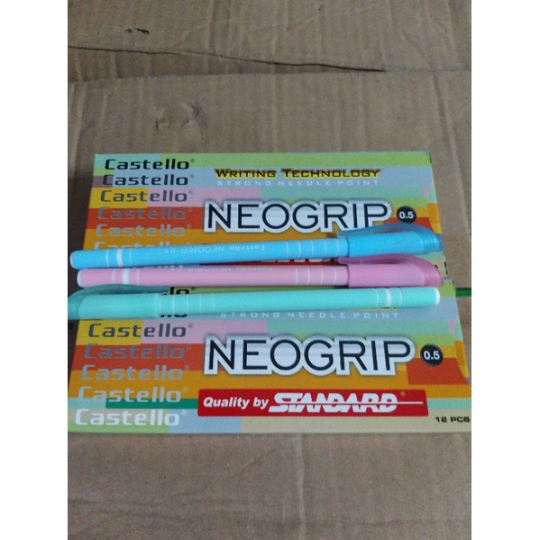 Jual [PER PCS] PULPEN STANDARD CASTELLO NEOGRIP HITAM 0.5MM / PULPEN ...