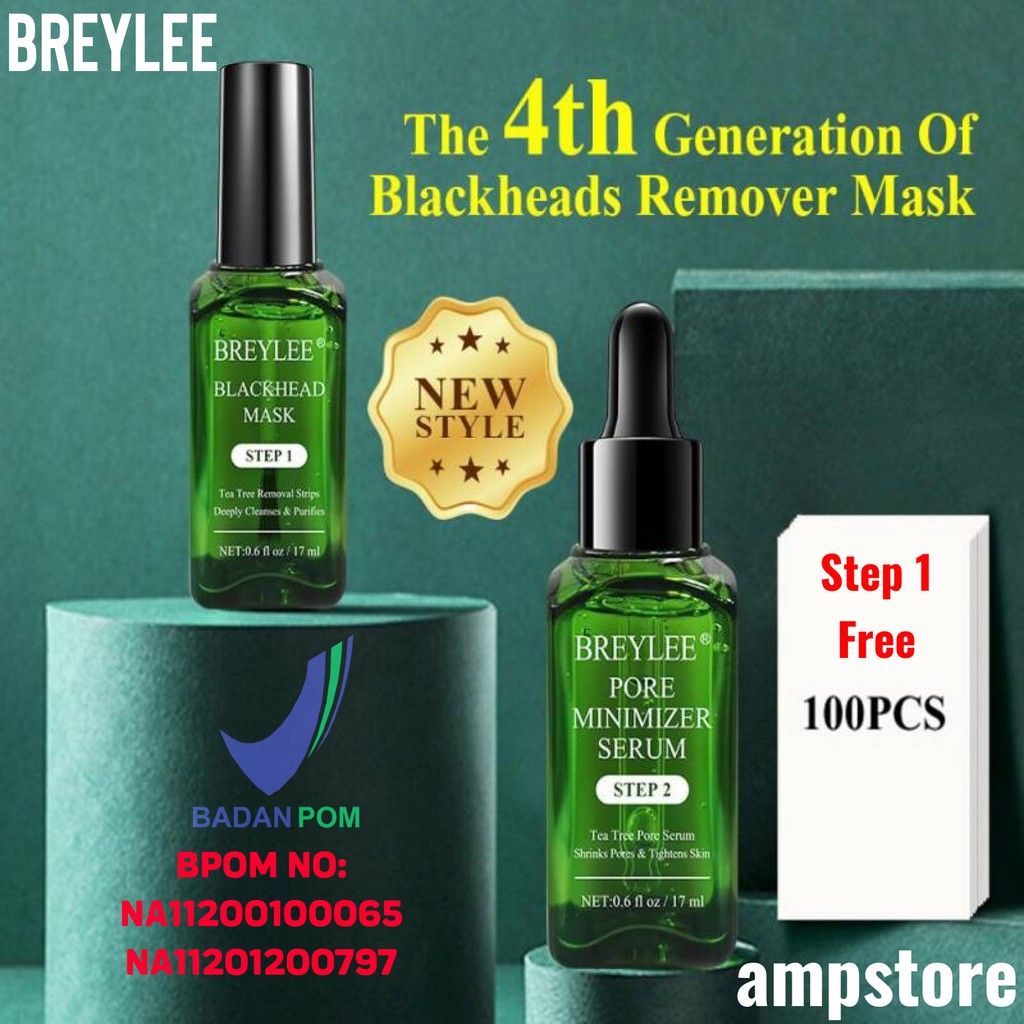 Jual [BPOM] BREYLEE Varian STEP 1 Blackhead Remove & STEP 2 Pore ...