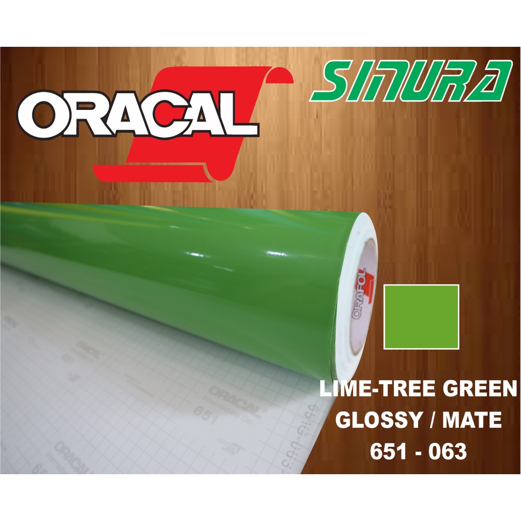 Jual Sticker Oracal 651-063 LIME-TREE GREEN (GLOSSY/MATTE) | Shopee ...