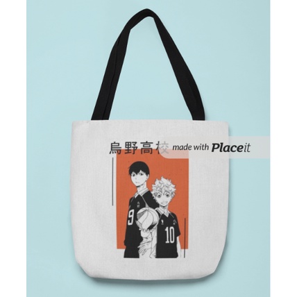 Jual Haikyuu Karasuno KageHina character design Tote Bag | Shopee Indonesia