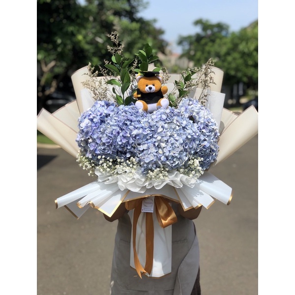Jual Bouquet Hydrangea Hortensia Fresh flower wisuda anniversary lulus ...