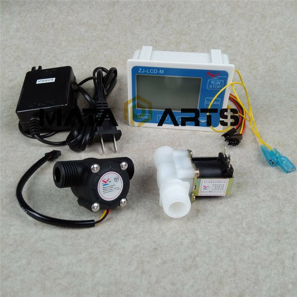 Jual Water Flow Control 1 inci termasuk Flow Sensor & Solenoid Valve ...