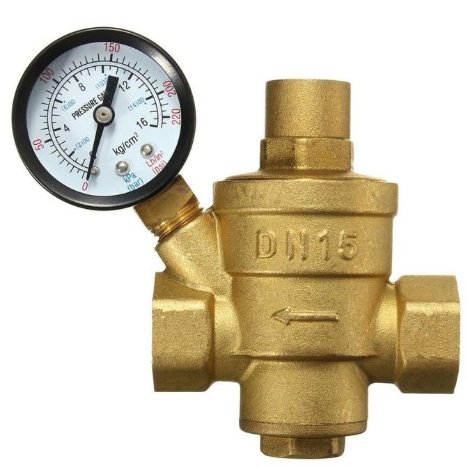 Jual Dn15 Tap Water Adjustable Pressure Reducing Brass Valve Hydraulic ...