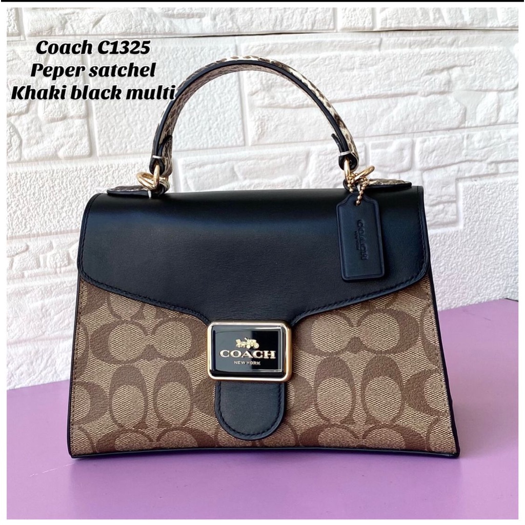 Jual Tas Wanita Branded Coach C1325 Pepper Satchel In Signature Canvas ...
