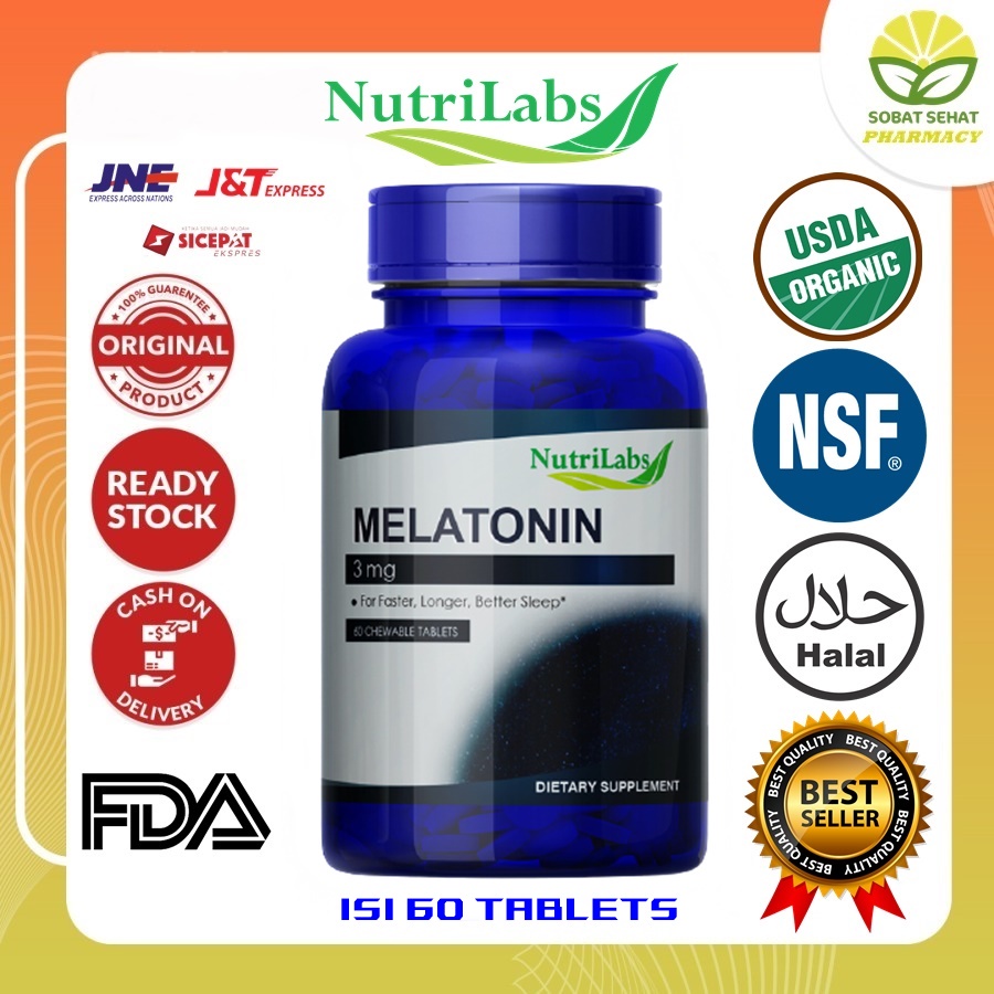 Jual Nurilabs Melatonin 3mg Obat bantu tidur - 60 Tablets | Shopee ...