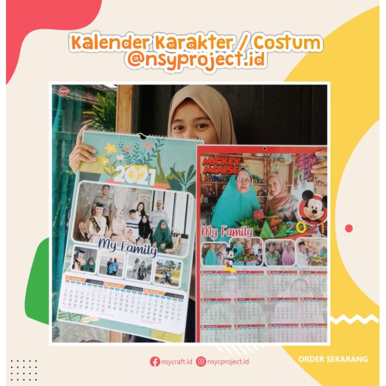 Jual Kalender Costum | Kalender Karakter | Kalender 2022 | Shopee Indonesia
