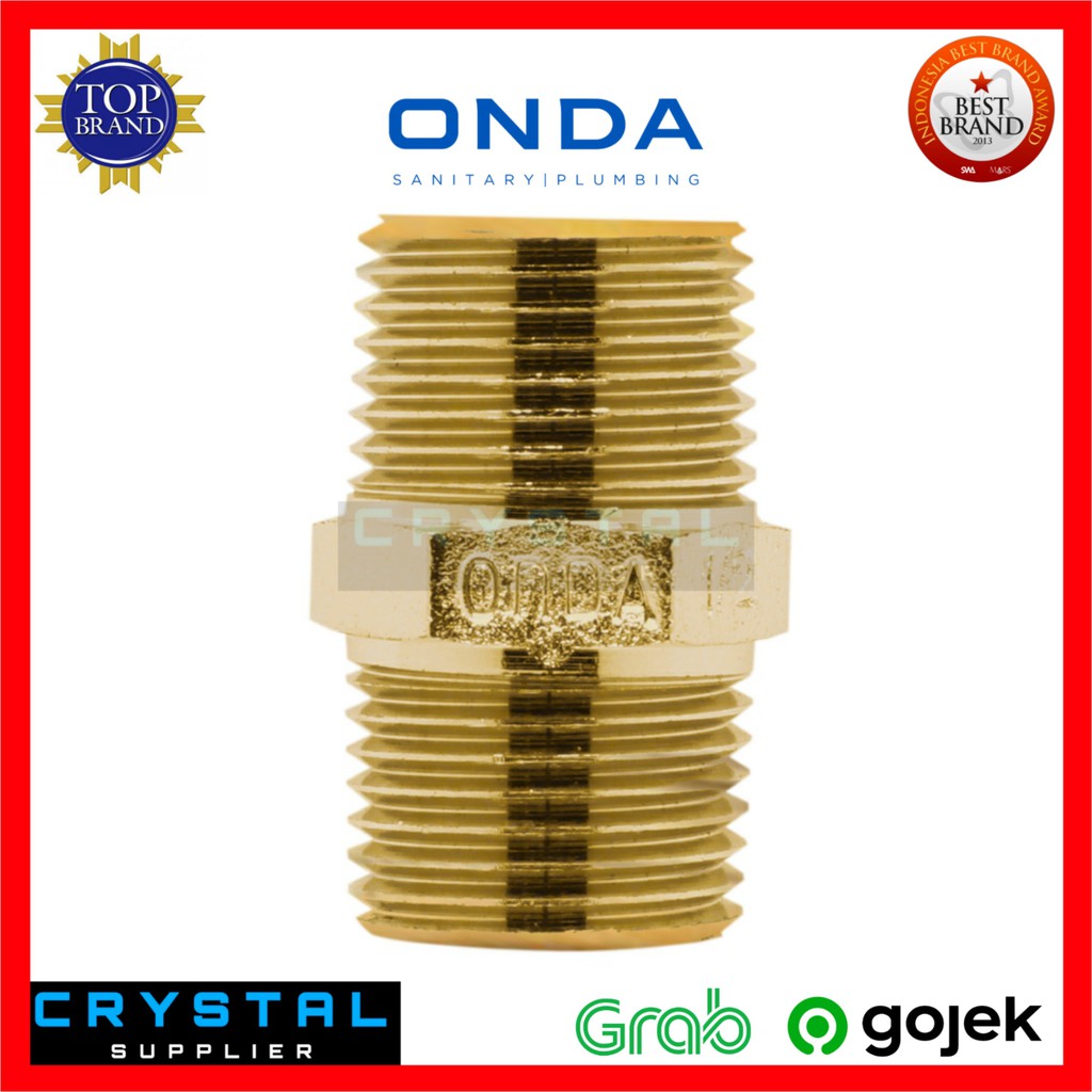 Jual DOUBLE NIPPLE ONDA 1/2" inch Kuningan / Dobel Nepel Doble Niple Brass | Shopee Indonesia
