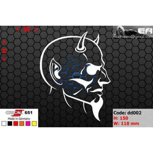 Jual ea cutting sticker / decal Code: dd002 ( demon, devil / iblis ...