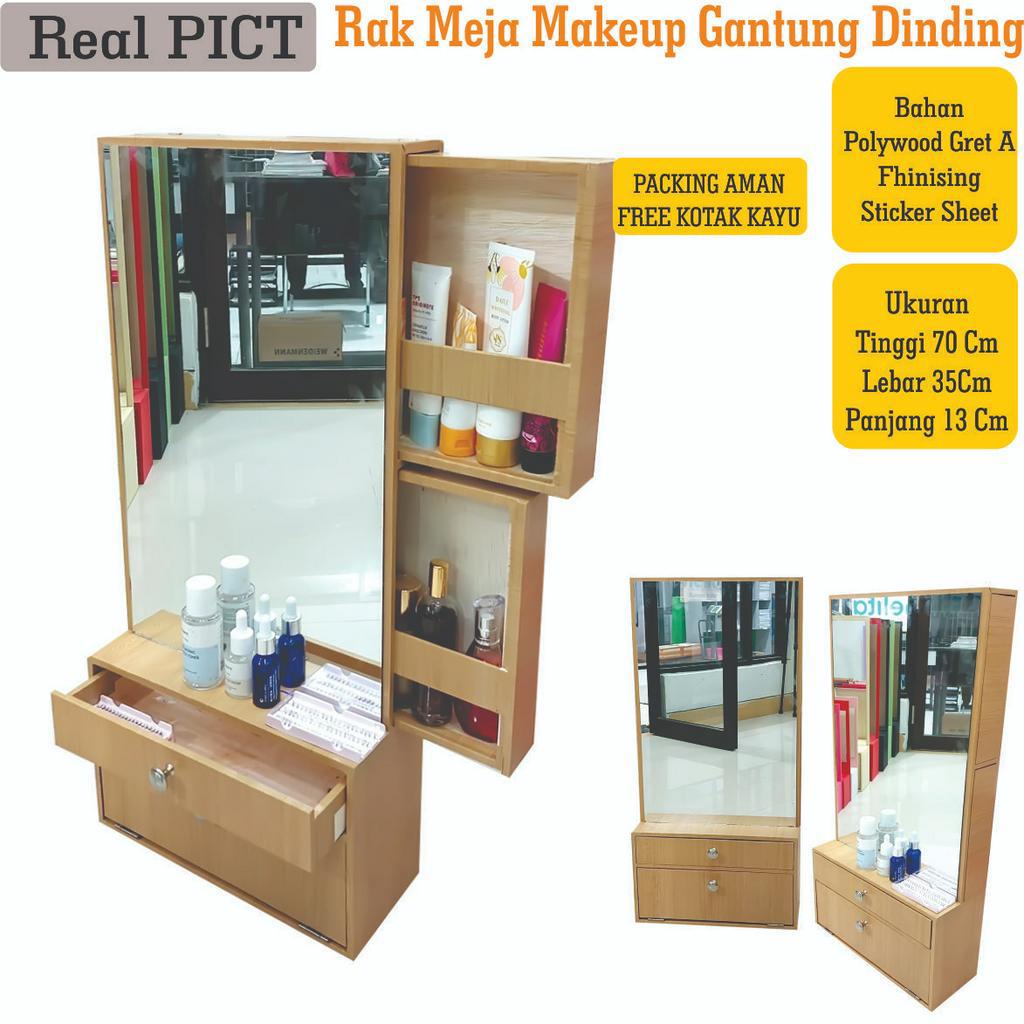 Jual Rak Cermin Rias Gantung Dinding Laci Samping Ukuran 70 x 35 x 13 ...