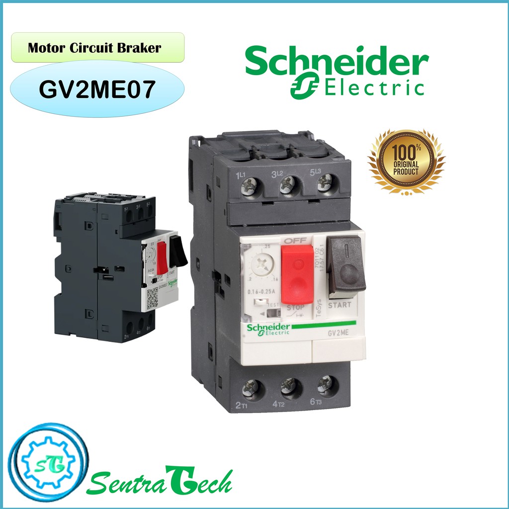 Jual Motor circuit breaker schneider GV2ME07 0,75kW 1.6-2.5A 3P ...