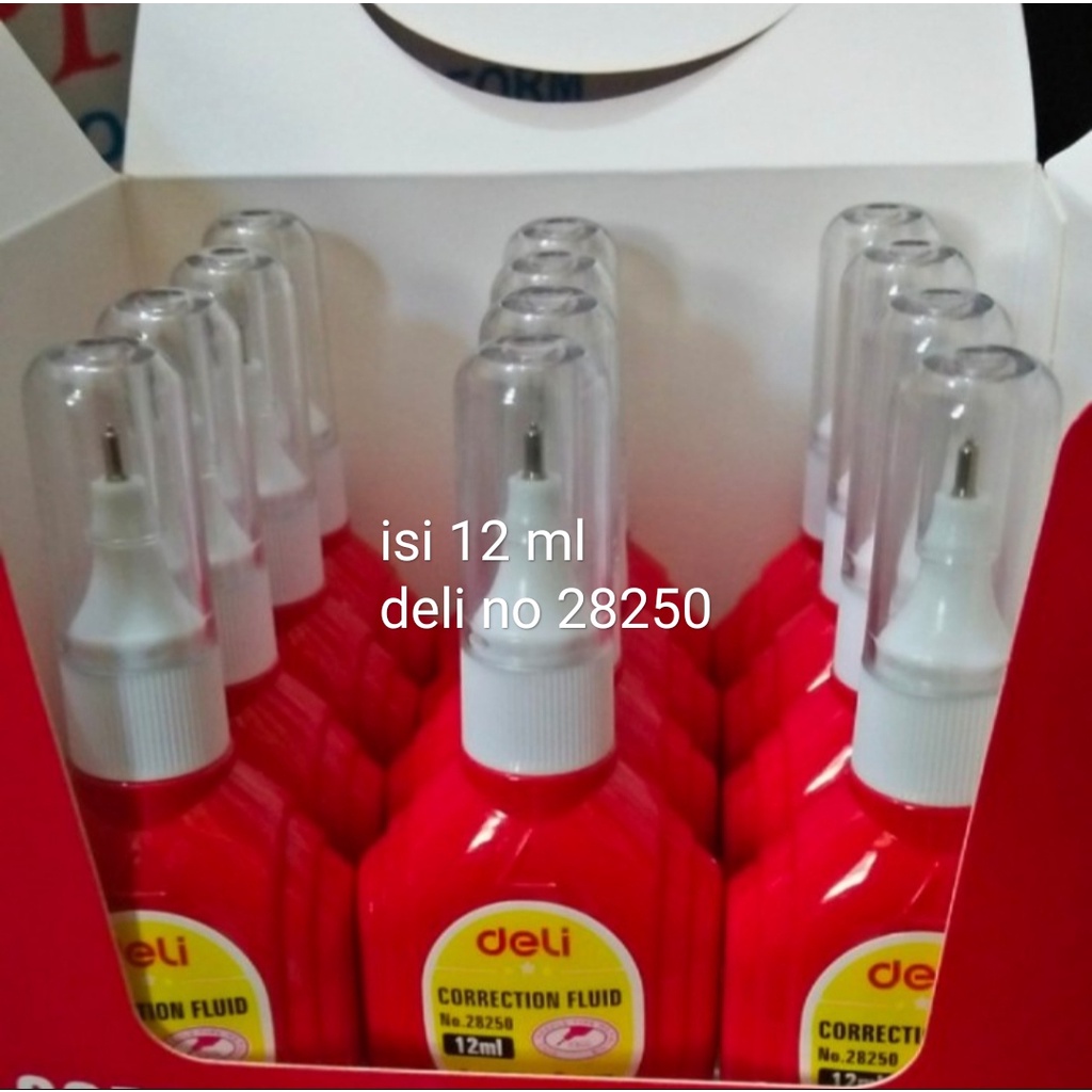 Jual tipex cair deli botol satuan tip besi 28250 isi 12 ml | Shopee ...
