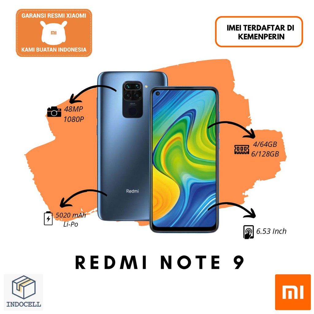 Jual XIAOMI REDMI NOTE 9 4/64 GB - 6/128 GB GARANSI RESMI 1 TAHUN ...