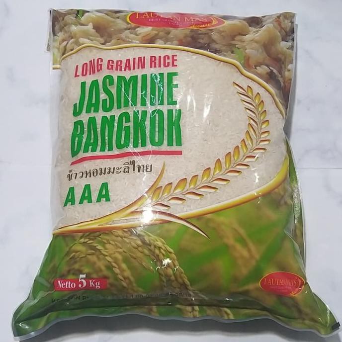 Jual BERAS THAILAND / LONG GRAIN RICE / JASMINE BANGKOK AAA (5KG ...