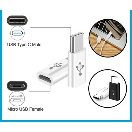 Jual L.A Converter Micro USB To Type C Original Konektor Mikro USB Ke ...
