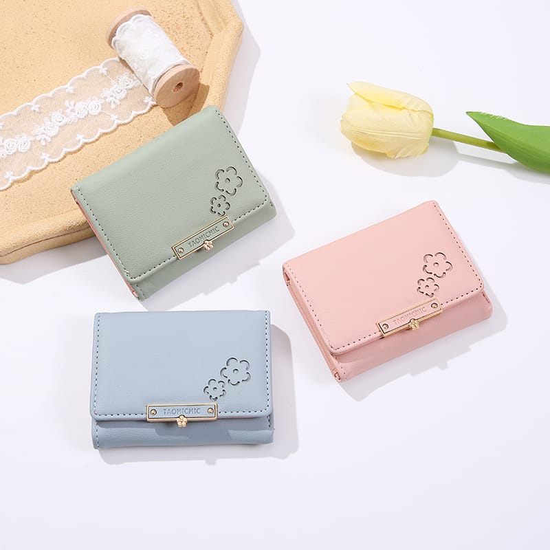 Jual ♥DPS829♥ D235 Dompet wanita kecil cetak padat Dompet wanita mini ...