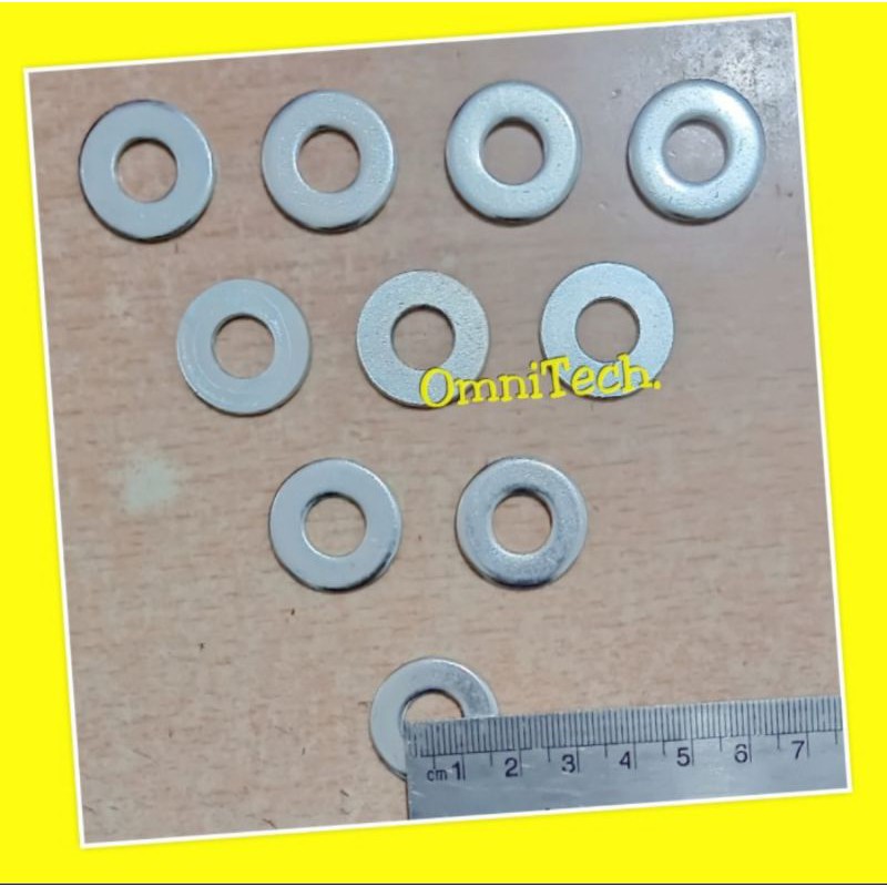 Jual "10 Pcs" Ring Plat Flat Washer M10 M 10 Plate Cincin Putih ...