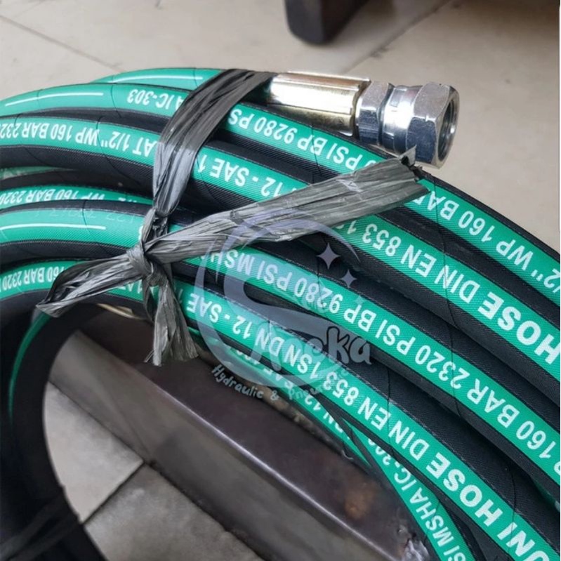 Jual Selang Kawat Hydraulic Impact Angin 1/2" R1 50mtr + Coupler Angin ...