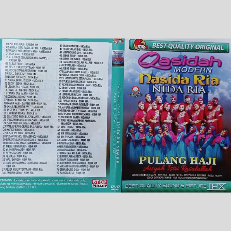 Jual KASET MP5 LAGU QASIDAH MODERN NASIDA RIA NIDA RIA PULANG HAJI ...