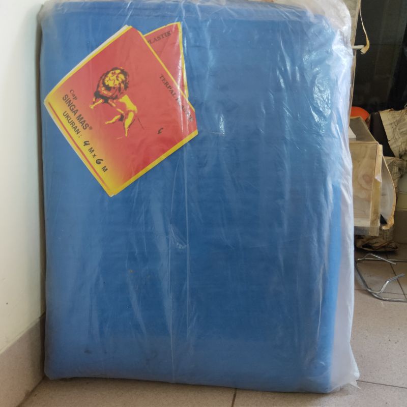 Jual Terpal Plastik Merek Singa Mas 4x6 Meter Warna Biru || Terpal ...