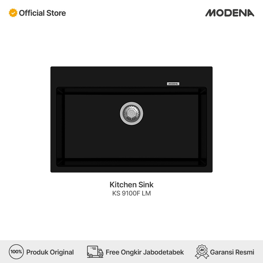 Jual MODENA KItchen Sink - KS 9100F LM (Quartz Granite) | Shopee Indonesia