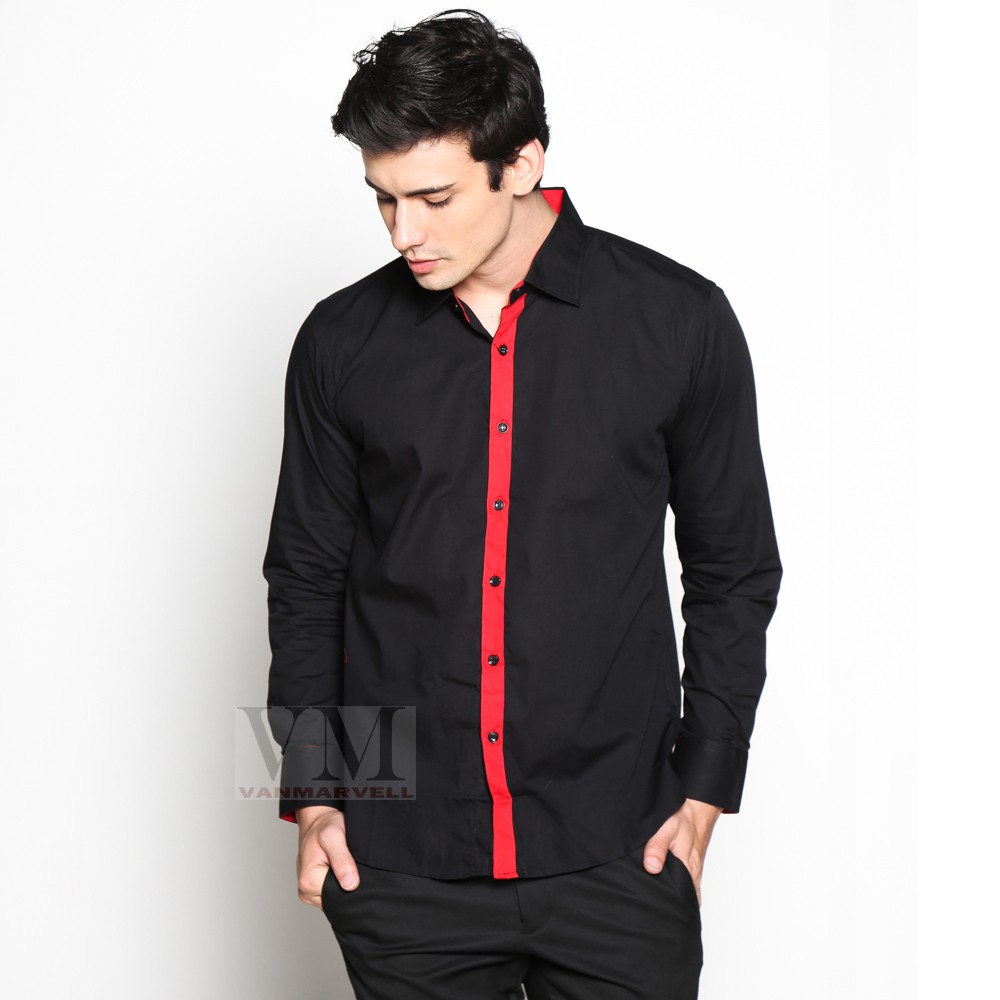 Jual VM Kemeja fashion Casual Slimfit Panjang Hitam Simple | Shopee ... Jual VM Kemeja fashion Casual Slimfit Panjang Hitam Simple | Shopee ...