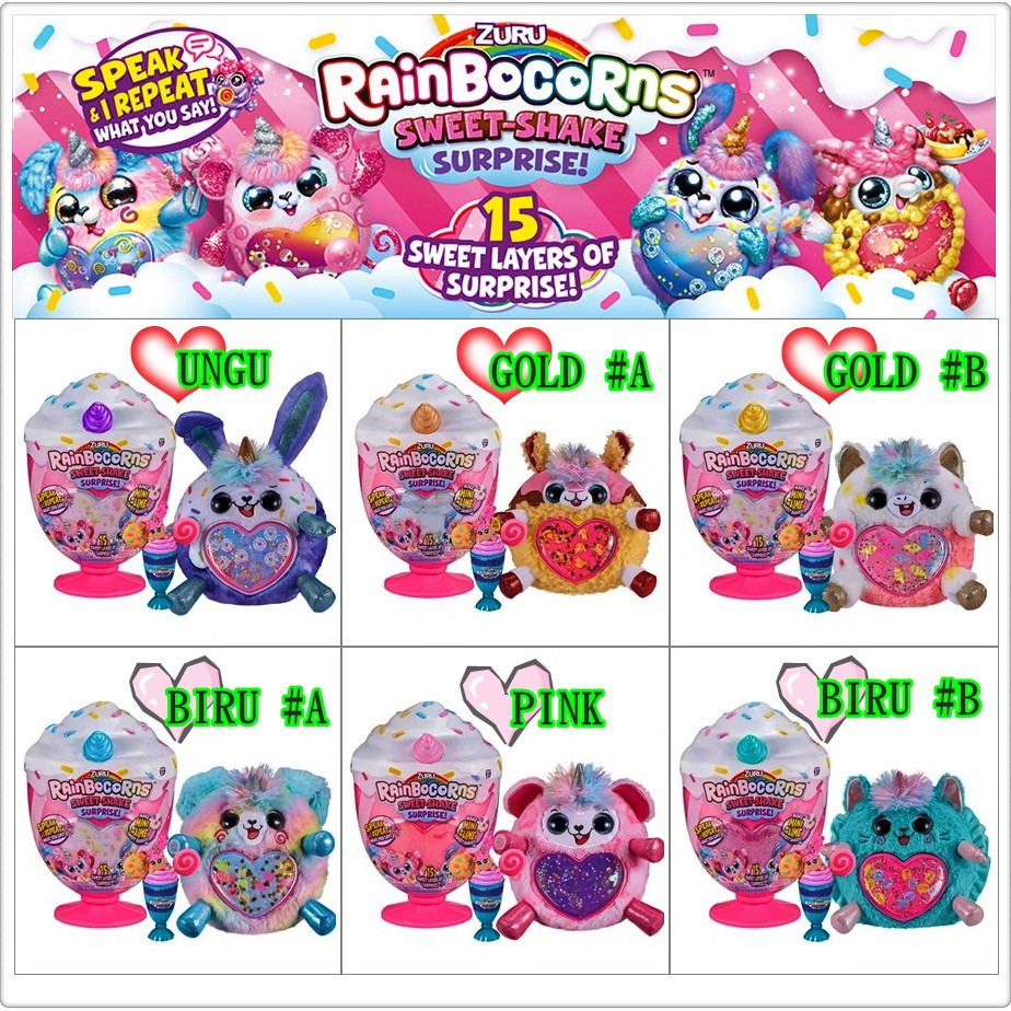 Jual ZURU Original Rainbocorns Sweet Shake Surprise Termurah | Shopee ...