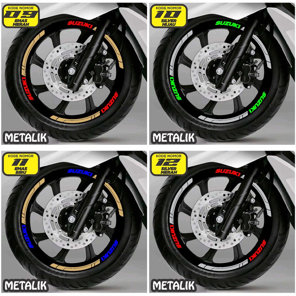 Jual Stiker List Velg Motor Suzuki Matik All Velk 14 inch Variasi AR-01 ...
