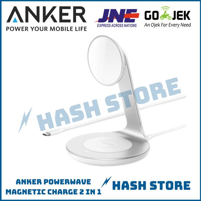 Jual Anker Wireless Charger Stand 2 in 1 Powerwave Magnetic Holder ...