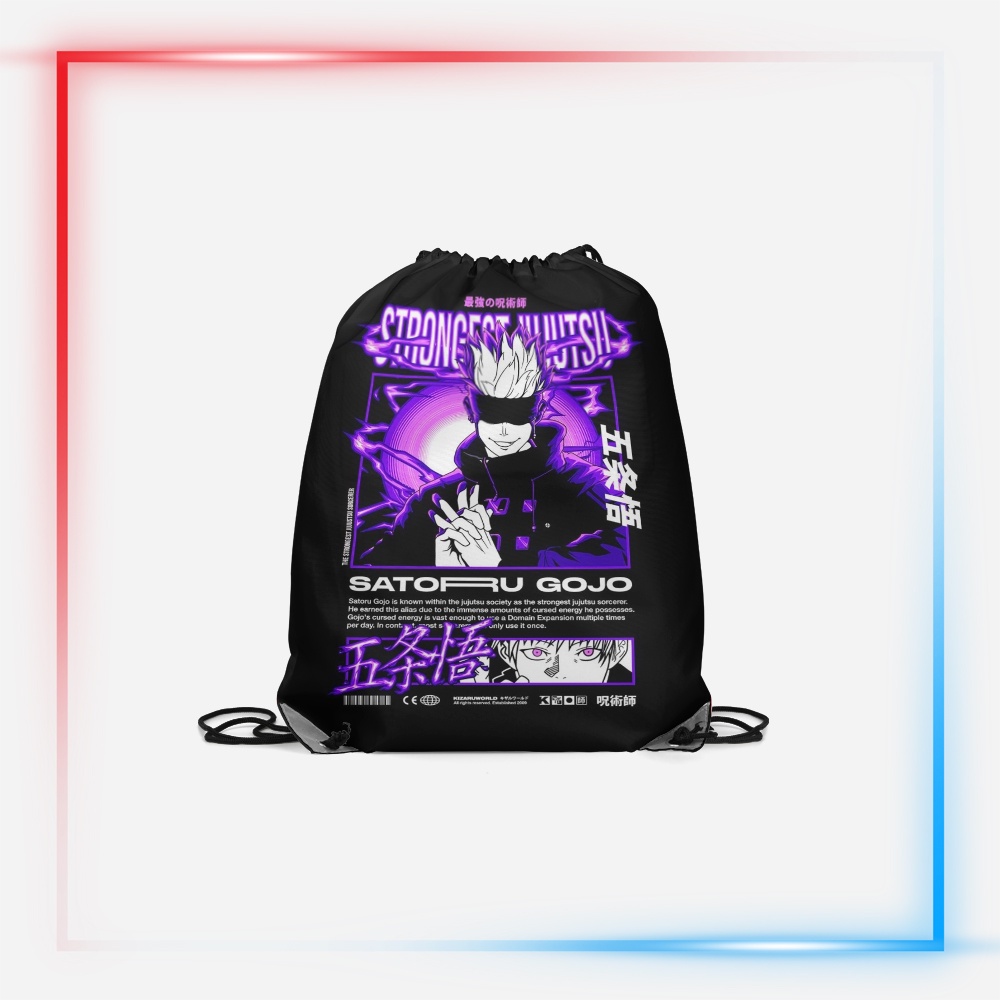 Jual String Bag / Tas Serut Fullprint 3D Karakter Satoru Gojo - Jujutsu ...
