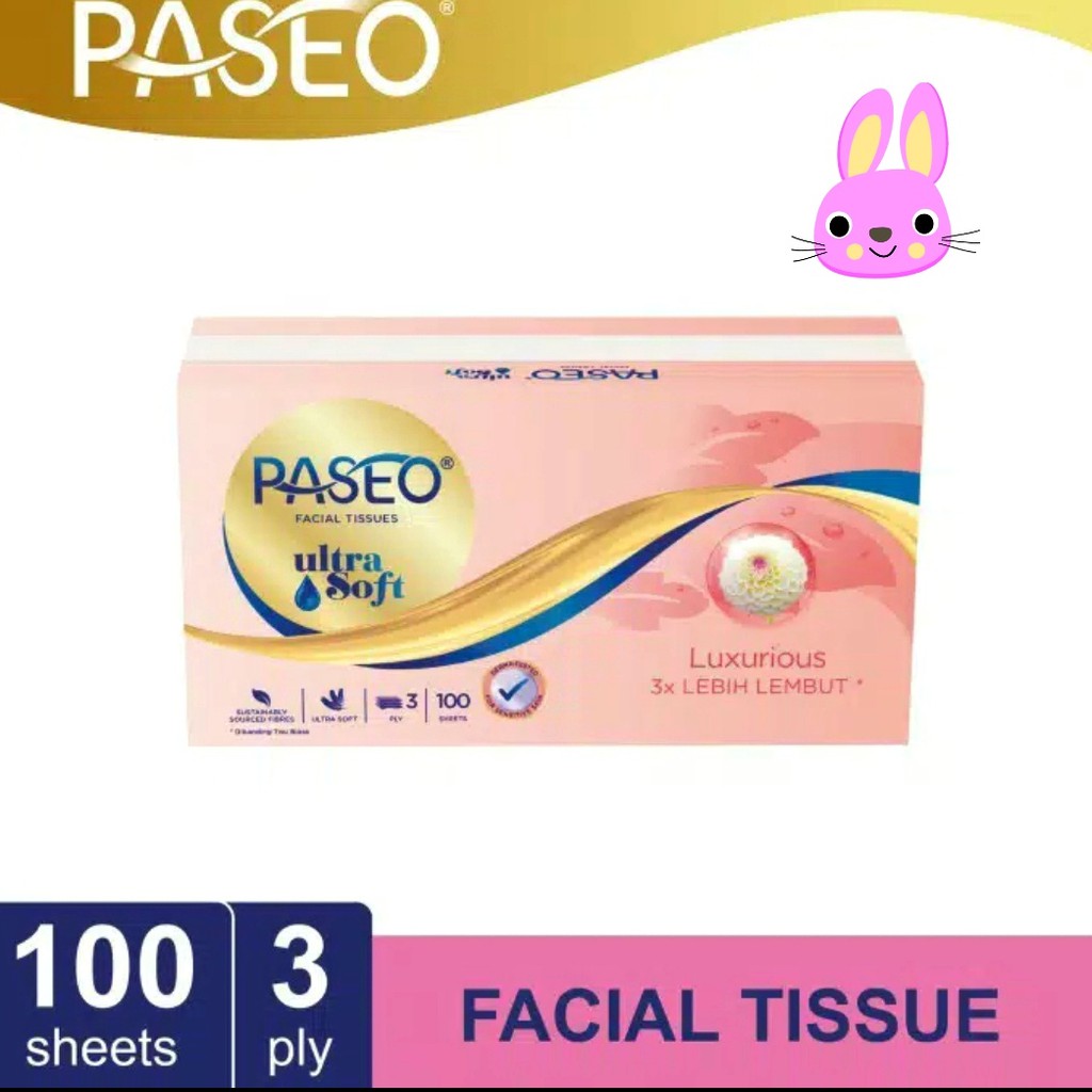 Jual Paseo Ultra soft tisu 100 / 40 sheet 3ply luxurious Tissue Facial ...