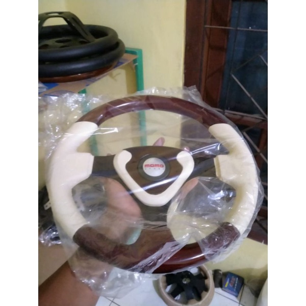 Jual Stir mobil racing universal model Ivo motif kayu plitur 14 inc ...