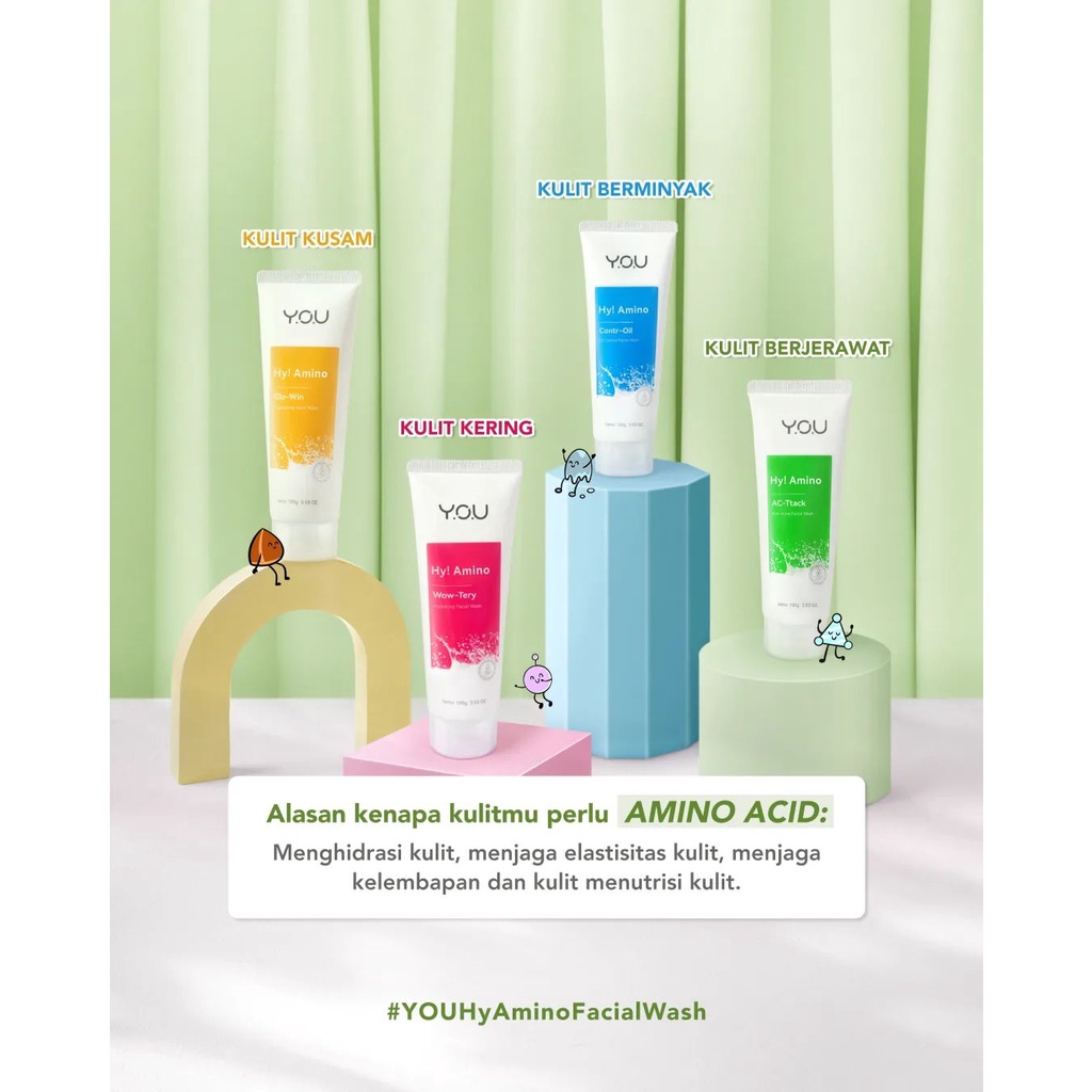 Jual READY YOU Hy! Amino Facial Wash | Oil Control, Hydrating ...
