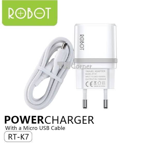 Jual {Kita} Tc Travel Charger Robot RT-K7 Micro Usb Garansi Resmi 1 ...