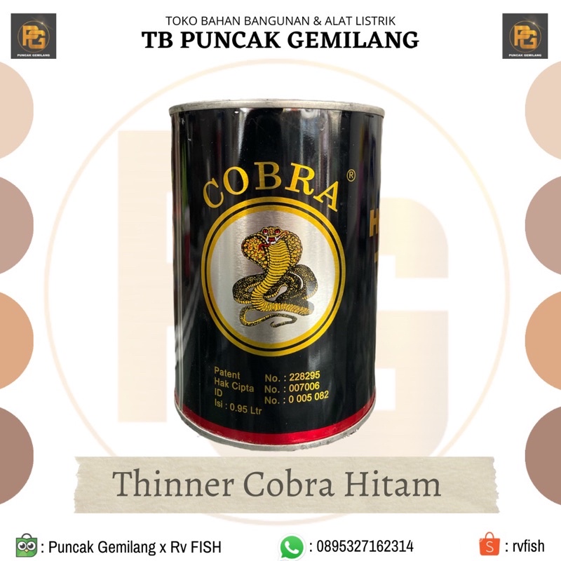 Jual Thinner Cobra Hitam 1L | Shopee Indonesia