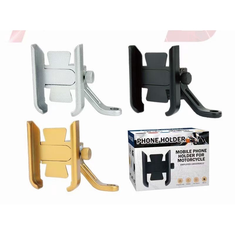 Jual Aluminium Alloy Phone Holder Hp Handphone Motor Stang Spion ...