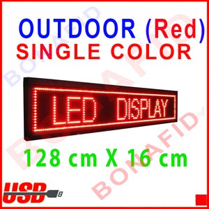 Jual Running Text OUTDOOR Merah 128cm x 16cm (LED display tulisan ...