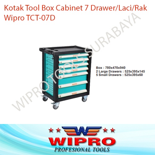 Jual Kotak Lemari Tool Box Cabinet Trolley 7 Drawer WIPRO TCT07D TCT ...