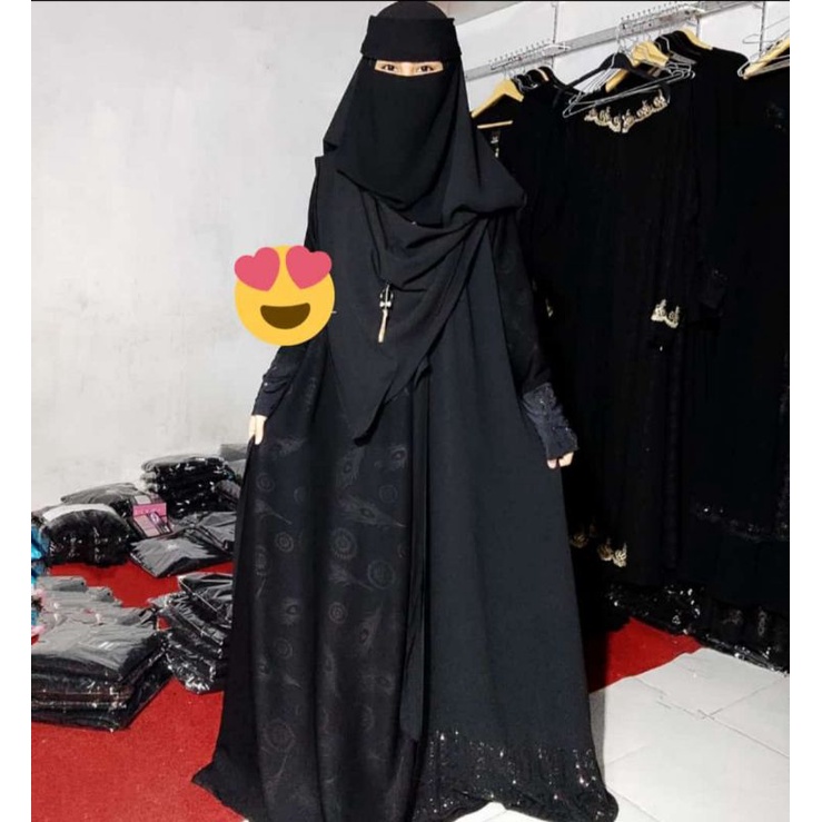 Jual ABAYA SHANUM EMBOS MERAK DAN ETNIK TALI | Shopee Indonesia