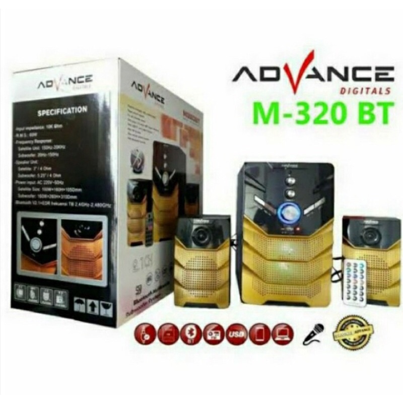 Jual Speaker Aktif bluetooth Advance M320BT Original | Shopee Indonesia