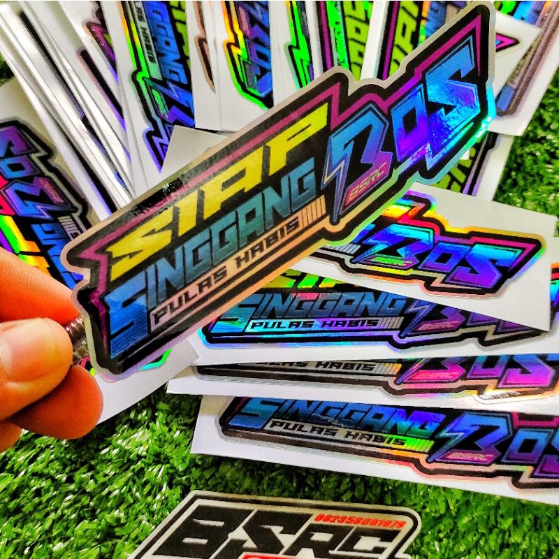 Jual sticker siap singgang bos hologram / sticker viral | Shopee Indonesia