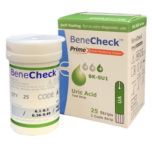 Jual BeneCheck Prime Test Strip Asam Urat / Benecheck Prime / Benecheck ...